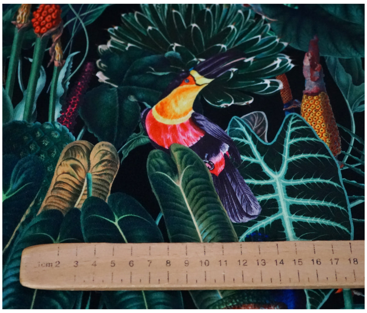 Rainforest Digital Printed Plush Velvet Fabric – 148cm Wide