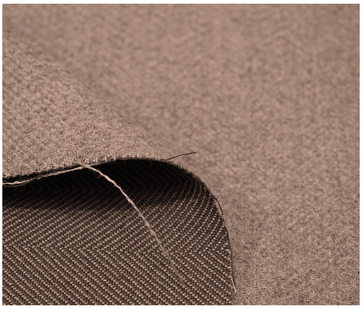 Natural Herringbone Balmoral Tweed Thick Wool Effect Plain Upholstery
